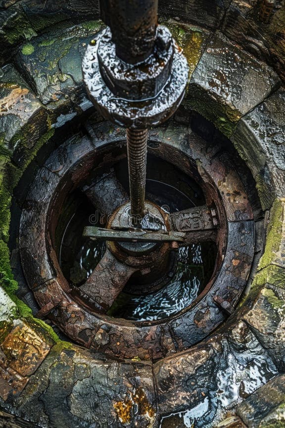 Water Spout Stone Wall stock image. Image of natural - 375517733