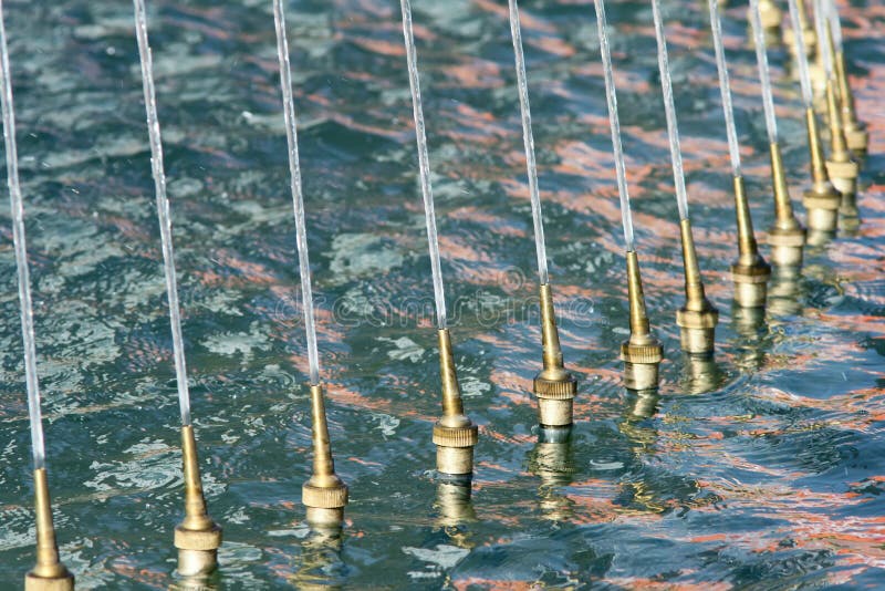 Water spray stock image. Image of ajutage, erupt, cuprum - 14243137