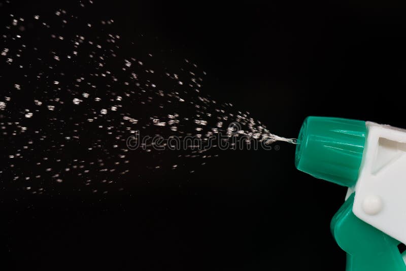 Water Spray on Black Background Stock Image - Image of colorful ...