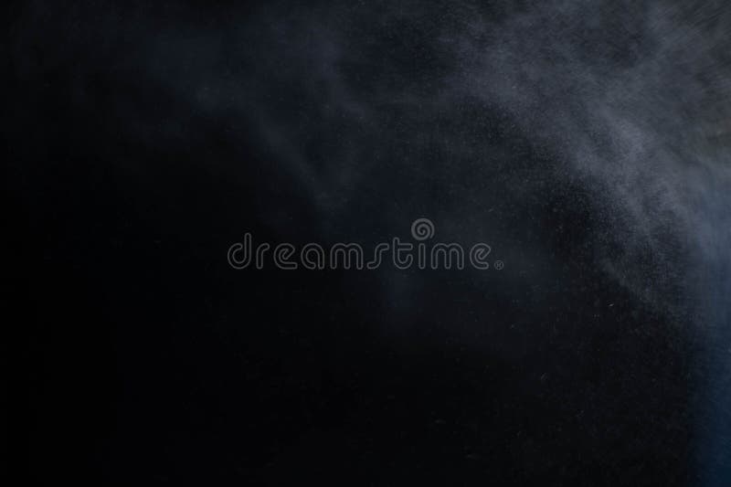 Water Spray Dust on Dark Background. Spraying Mist Effect Isolated on ...