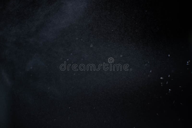 Water Spray Dust on Dark Background. Spraying Mist Effect Isolated on ...