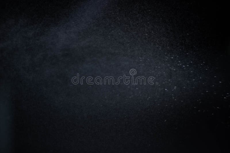 Water Spray Dust on Dark Background. Spraying Mist Effect Isolated on ...