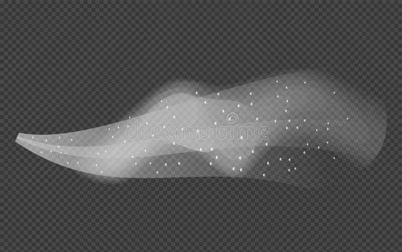 Water Spray White Smoke or Fog Dust and Dots, Mist of Atomizer. Trigger ...