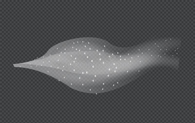 Water Spray White Smoke or Fog Dust and Dots, Mist of Atomizer. Trigger ...