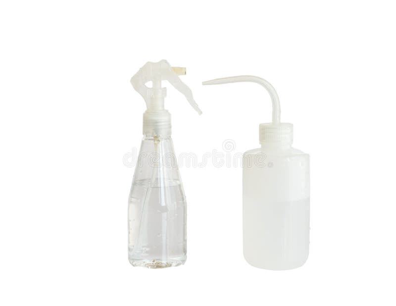 Water Sprayer Empty Bottle Isolated on White Background Stock Photo ...