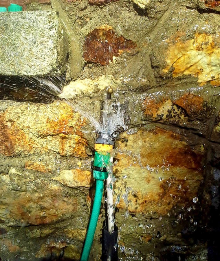 Water Spraying from Tap stock image. Image of water, soaked - 83892565