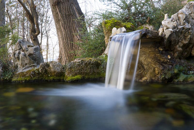 Source of Spring Water Woman Drinking Stock Image - Image of bottom ...