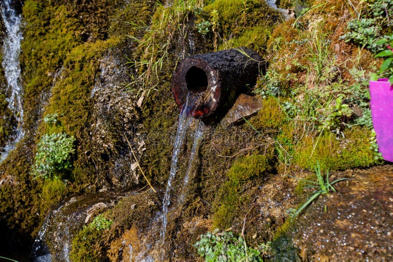 Spring water stock photo. Image of water, health, hill - 155912434