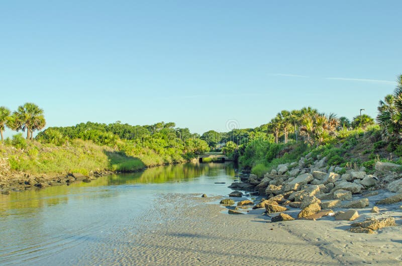 Water spring and sand stock image. Image of flowing - 111194065