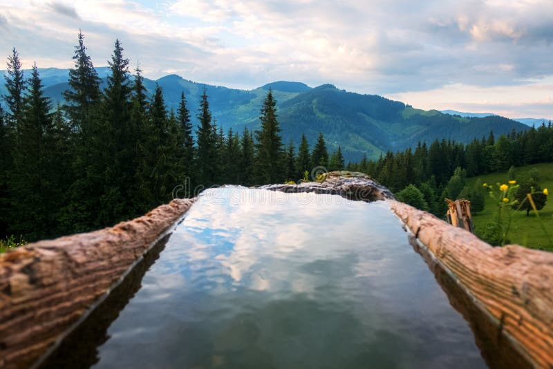 The water spring stock image. Image of landscape, summer - 98519389