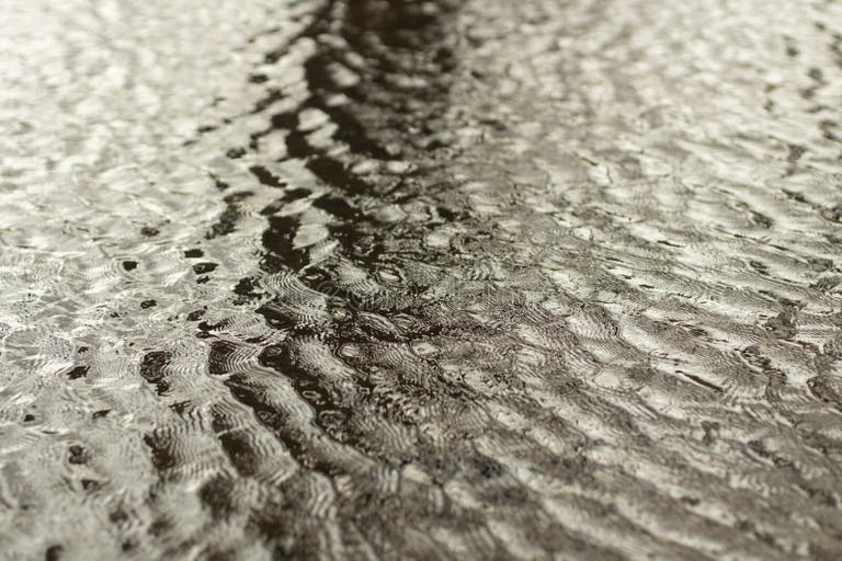 Water in Spring. Waves on Surface. Spring Puddle Stock Photo - Image of ...
