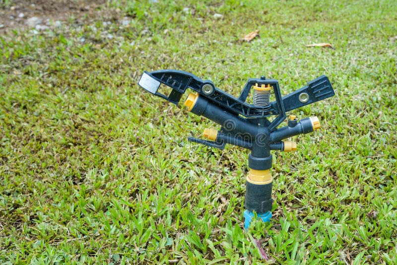 Water Springer in Garden,Springer Watering Plants Stock Image - Image ...