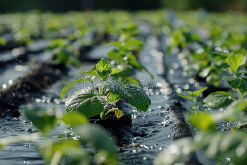 Water Springer Plants in Farm Movement of Water Springer in the Garden ...