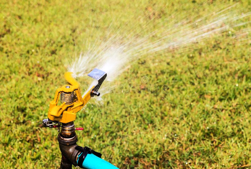 Water Springer in Garden,Springer Watering Plants Stock Image - Image ...
