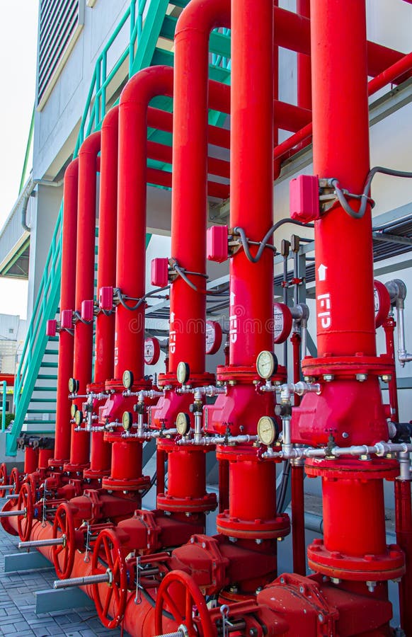 Water Sprinkler and Fire Alarm Fighting System in Factory Stock Image ...