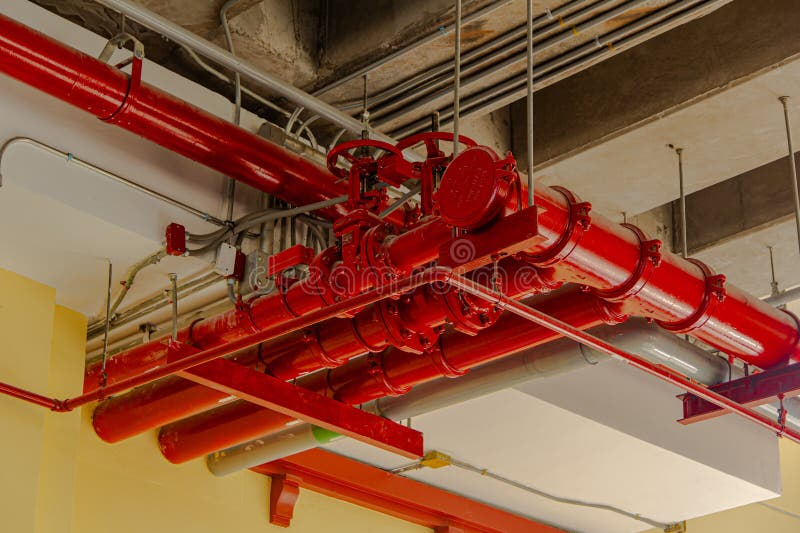 Pipe Systems, Pipeline on Building Ceiling Stock Photo - Image of ...