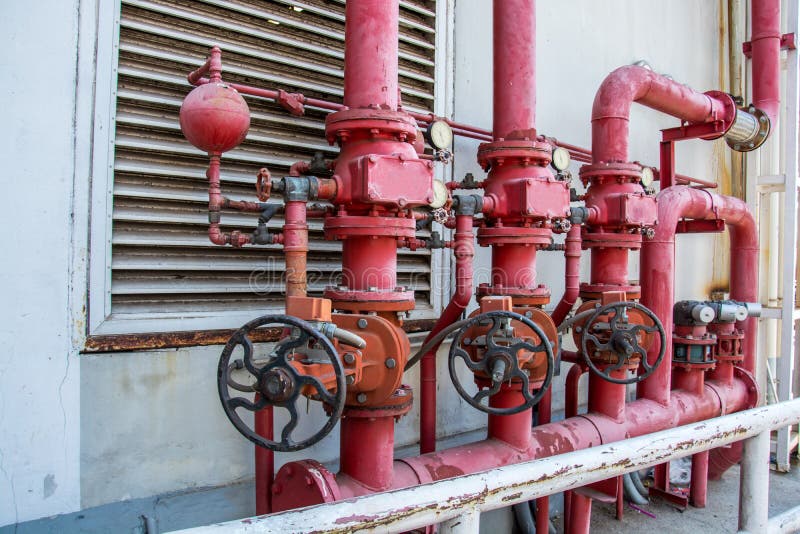 Water Sprinkler and Fire Fighting System Stock Image - Image of ...