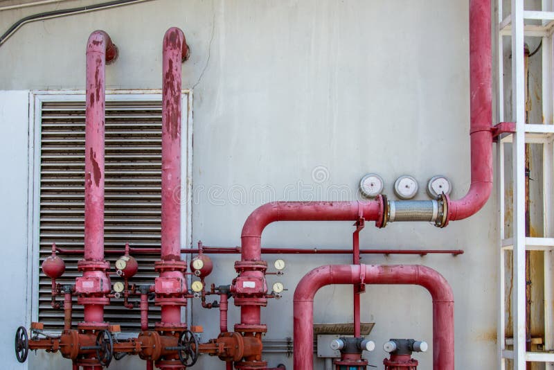 Water Sprinkler and Fire Fighting System Stock Photo - Image of ...