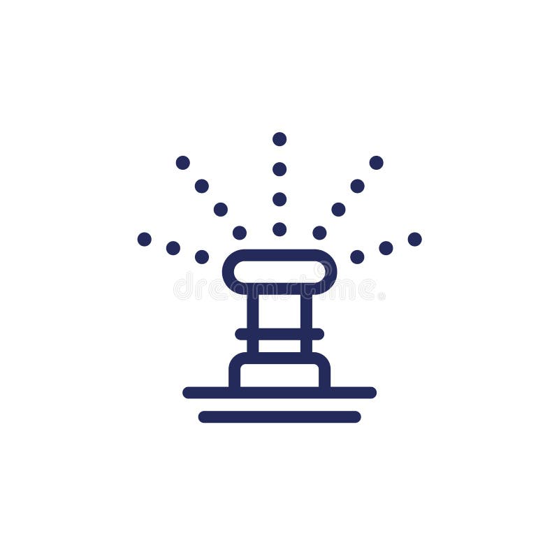 Water Sprinkler, Irrigation System Icon on White Stock Vector ...