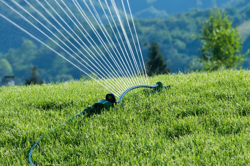 Water sprinkler stock image. Image of outdoor, nature - 33182891