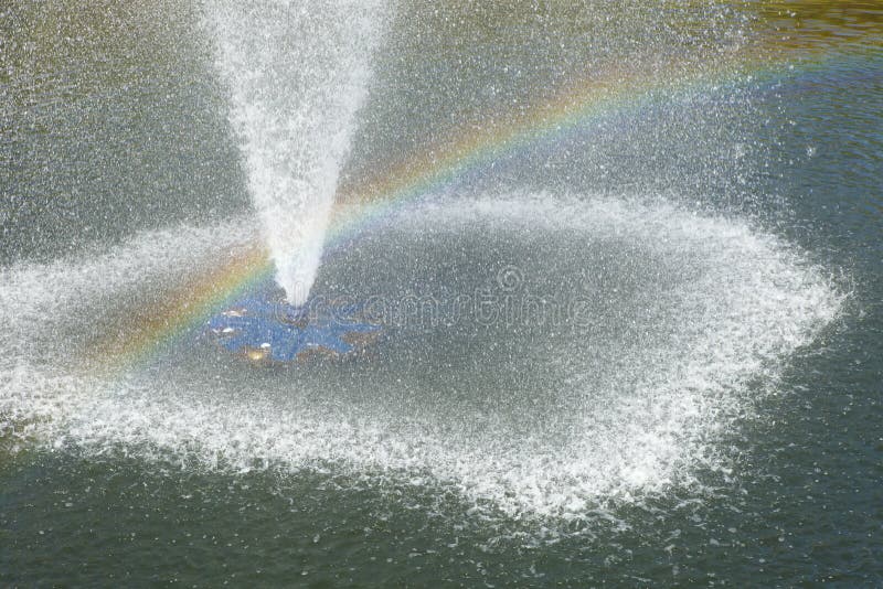 Water Sprinkler with Rainbow Stock Image - Image of spray, environment ...