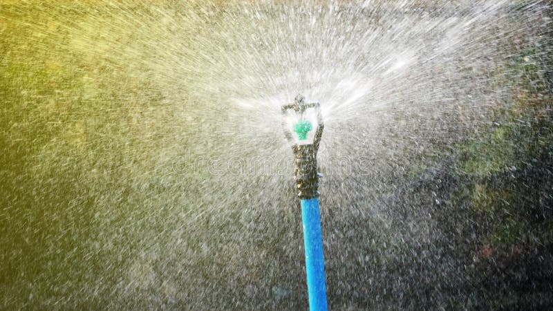 Water sprinkler stock image. Image of long, floor, fence - 140033223