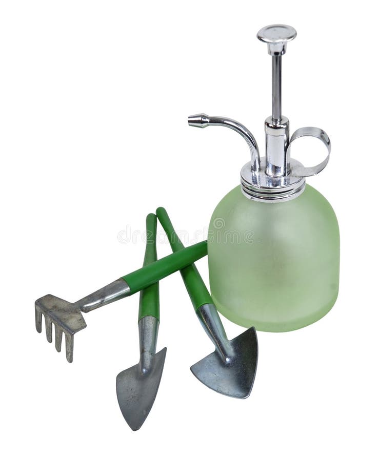 Water Spritzer and Garden Tools Stock Image - Image of spray ...