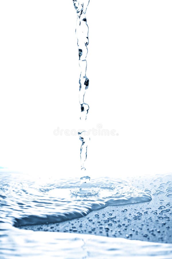 Blue Water Drop Landing in a Pool Stock Photo - Image of drinking ...