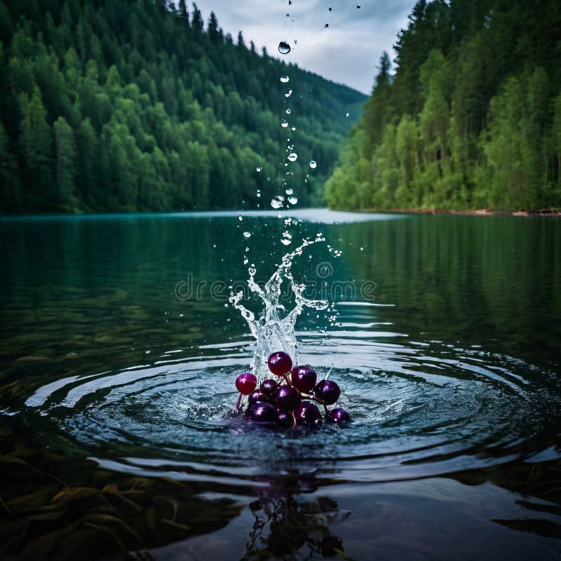 With Water Spurting Outward Blackcurrant is a Splash Water Feature ...