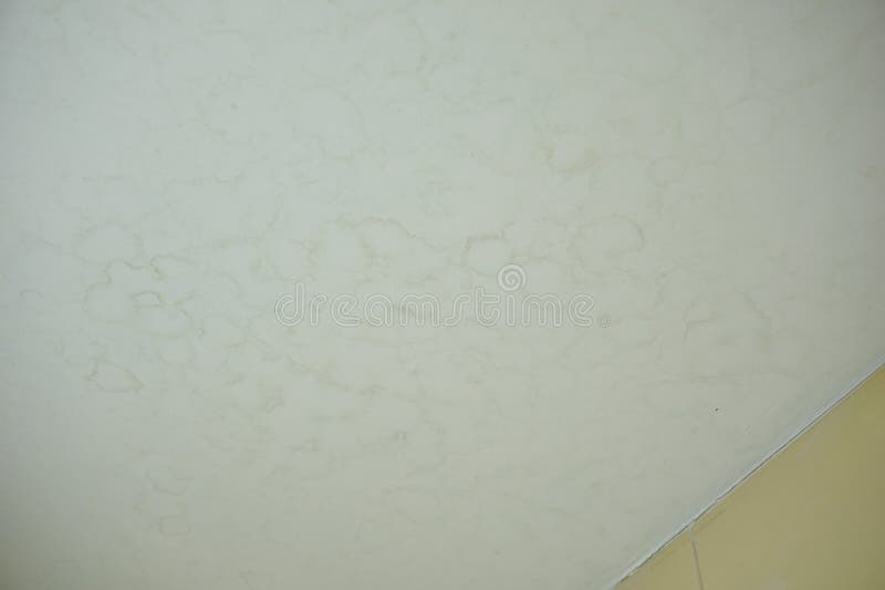 Water Stains on Ceiling from Flooding, Visible Damage in Indoor Home ...