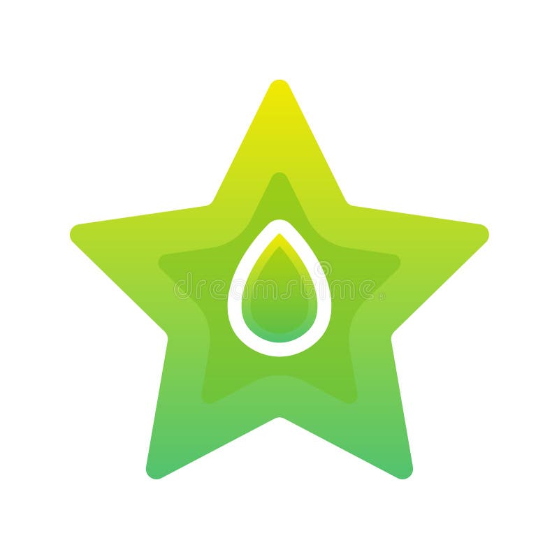 Water Star Gradient Logo Design Template Icon Stock Vector ...