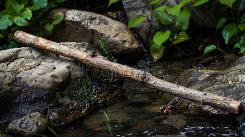 A Water Stick in a Flowing Stream Stock Photo - Image of nature, flow ...