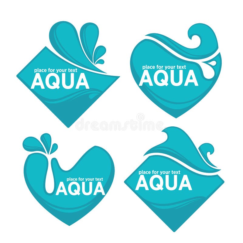 Water Stickers and Symbols for Your Text Stock Vector - Illustration of ...