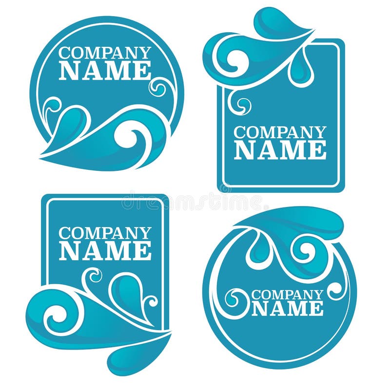 Water Stickers and Symbols for Your Text Stock Vector - Illustration of ...
