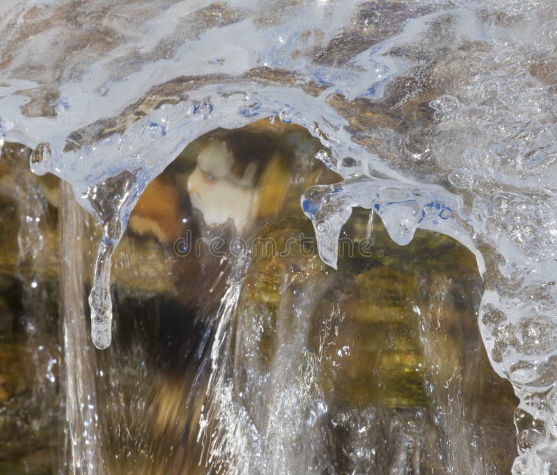 Water Still Flowing Under the Ice Stock Photo - Image of rocks, beige ...