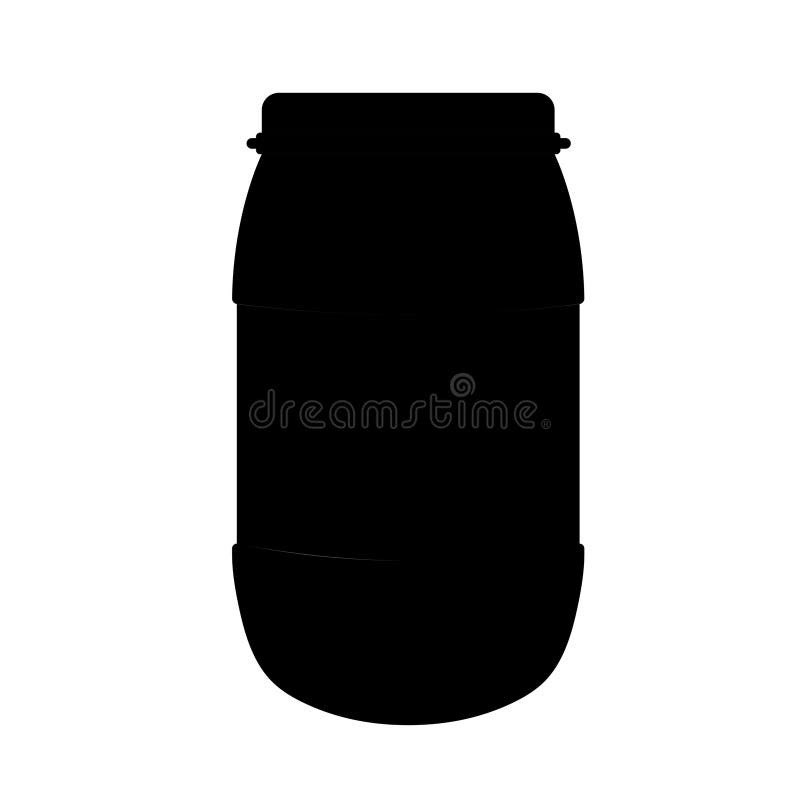 Water Storage Drum Silhouette. Black and White Icon Design Elements on ...