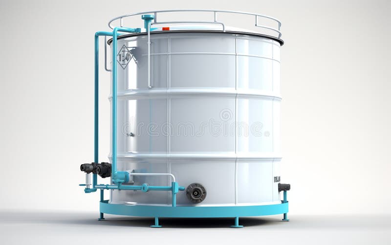 Water Storage Tank Apparatus White Background -Generative Ai Stock ...