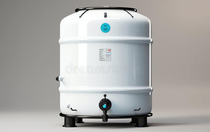 Water Storage Tank Machine White Background -Generative Ai Stock ...