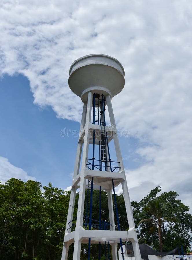 Water Storage Tank - Water Tower Stock Photo - Image of ladder, painted ...