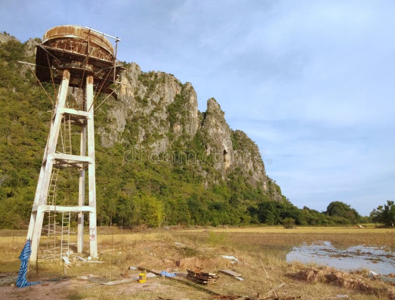 Water storage tower stock image. Image of storage, building - 131309151