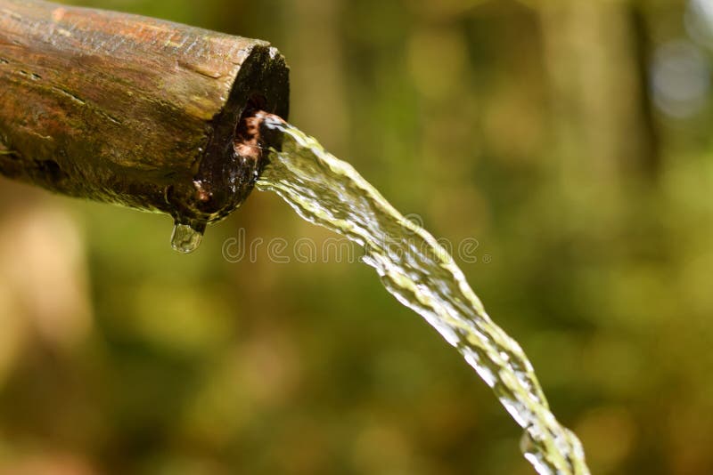 Water Stream in Wooden Pipe Stock Image - Image of pipe, germany: 148294169