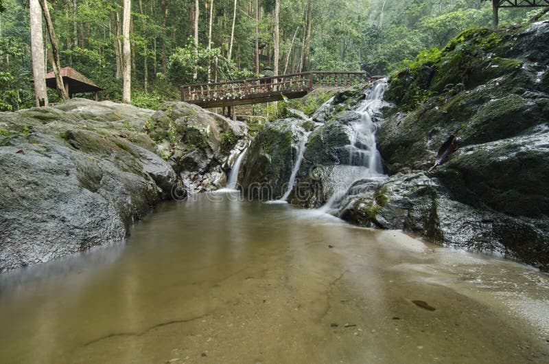 Water Stream and Beautiful Waterfall Stock Photo - Image of fresh ...