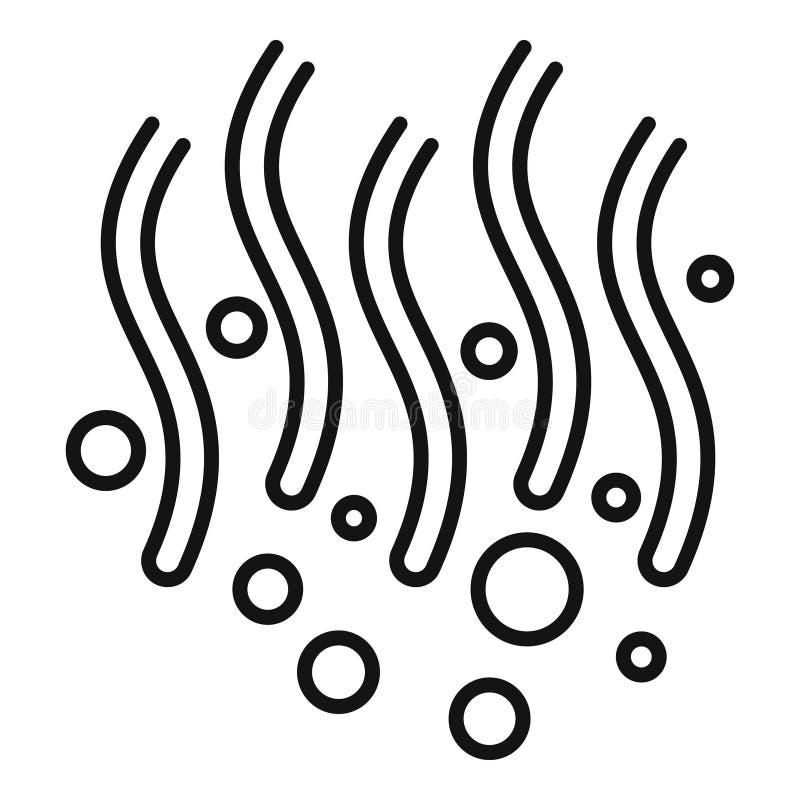Water Stream Bubbles Rising Up Icon Vector Outline Stock Illustration ...