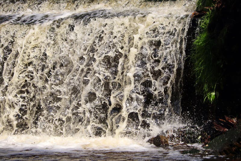 Water Stream Cascade Falling on the Rocks Close Up Stock Image - Image ...