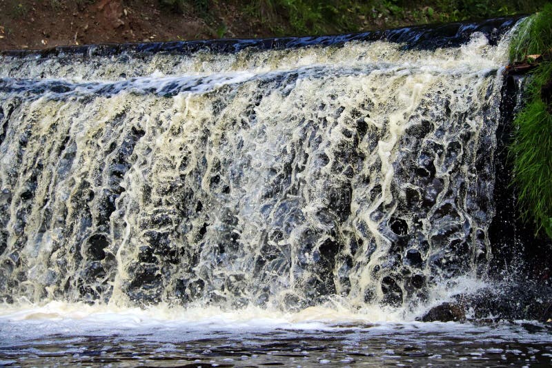 Water Stream Cascade Falling on the Rocks Close Up Stock Photo - Image ...
