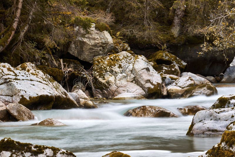 Water Stream Coming Down through Rocks Stock Photo - Image of ...