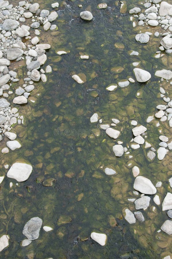 The Water in the Stream Flows into the Lake. Stock Photo - Image of ...