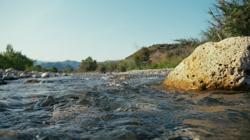 Water Stream from the River in the Nature Stock Video - Video of ...