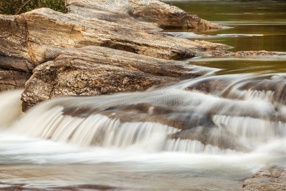 Water Stream Running Over the Rocks Stock Image - Image of motion ...