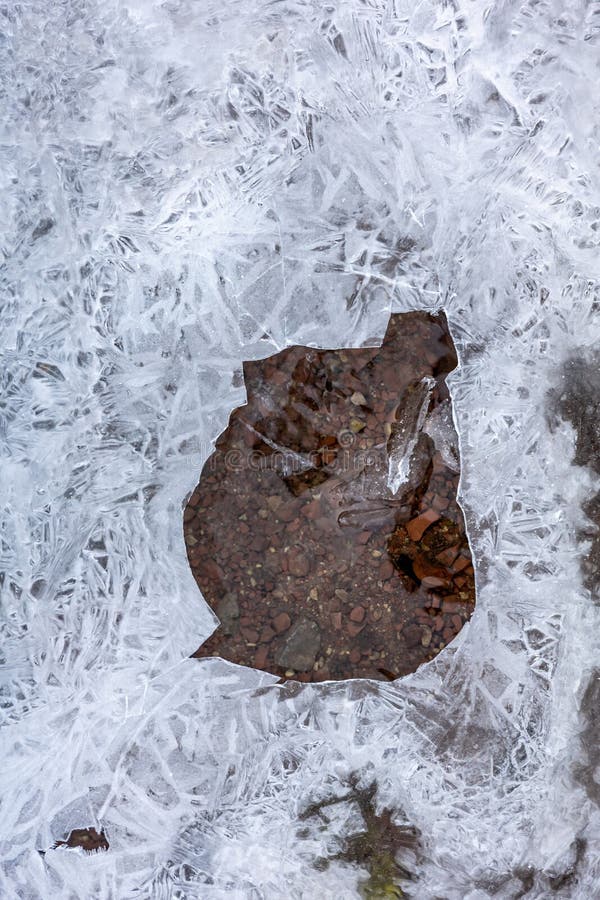 Water stream under ice stock photo. Image of cascade - 265000794